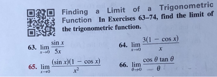Solved 32回finding A Limit Of A Trigonometric Function In