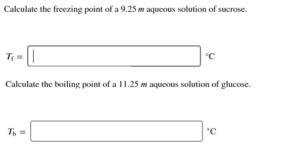 Solved Calculate the freezing point of a 9.25 m aqueous | Chegg.com