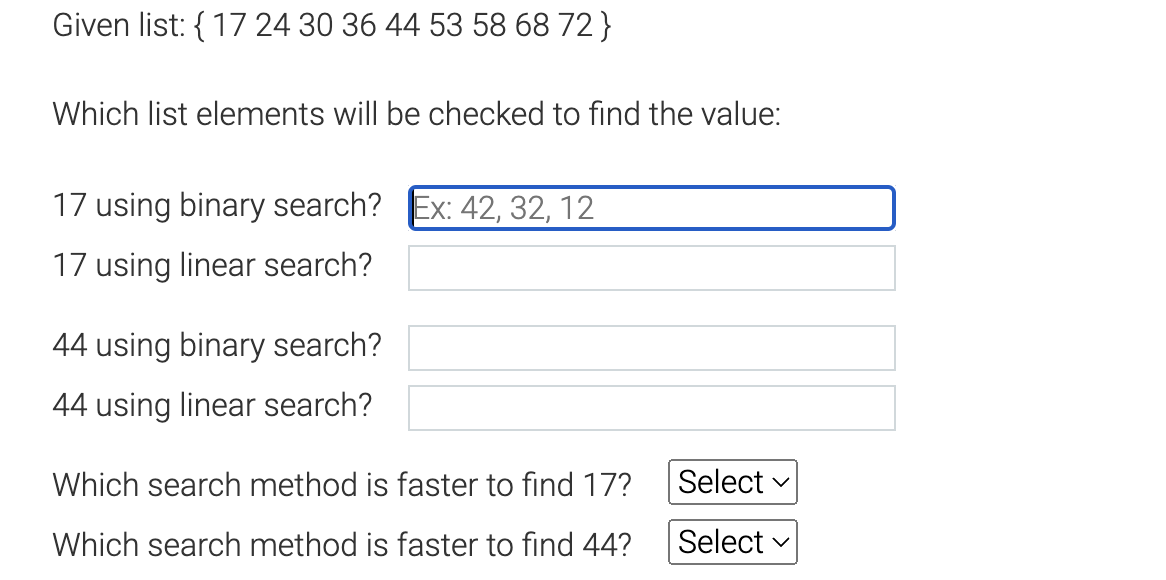 Solved Given List 172430364453586872 Which List