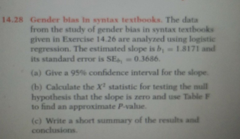 Solved 14.26 Gender bias in syntax textbooks. To what | Chegg.com