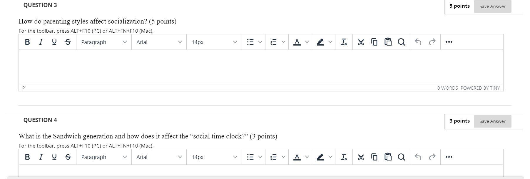 Solved QUESTION 3 5 points Save Answer How do parenting | Chegg.com