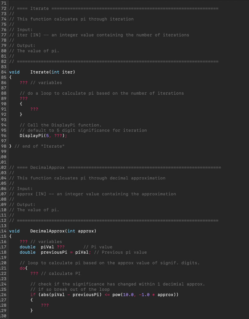 Solved C++ assignment. PLEASE FOLLOW CODE TEMPLATE PROVIDED | Chegg.com