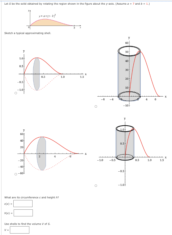 Solved Let S be the solid obtained by rotating the region | Chegg.com Solved Let S be the solid obtained by rotating the region | Chegg.com