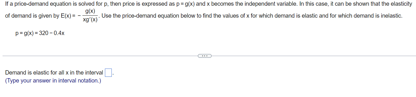 Solved If a price-demand equation is solved for p, then | Chegg.com
