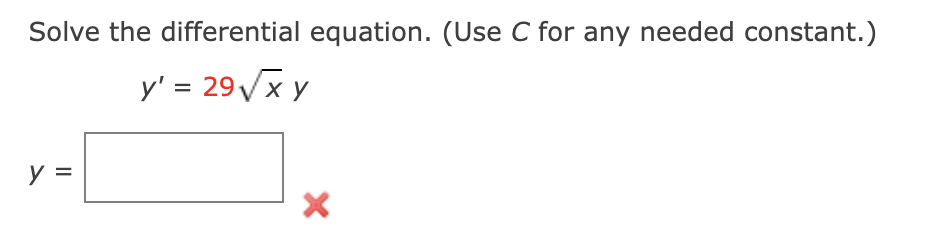 Solved Solve the differential equation. (Use C for any | Chegg.com