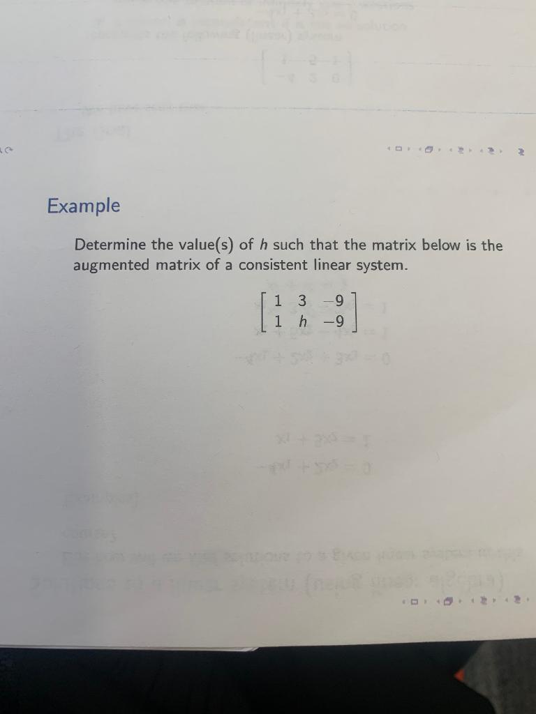 Solved Determine the value(s) of h such that the matrix | Chegg.com