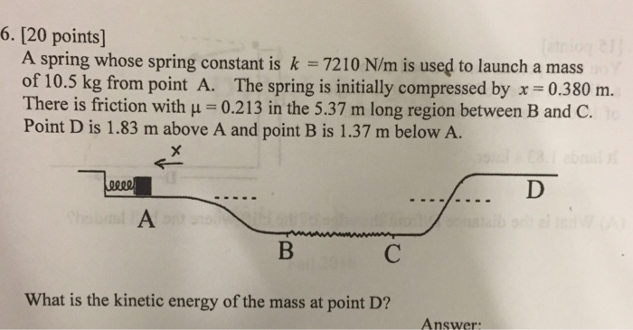 Solved A Spring whose spring constant is k = 7210 N/m is | Chegg.com