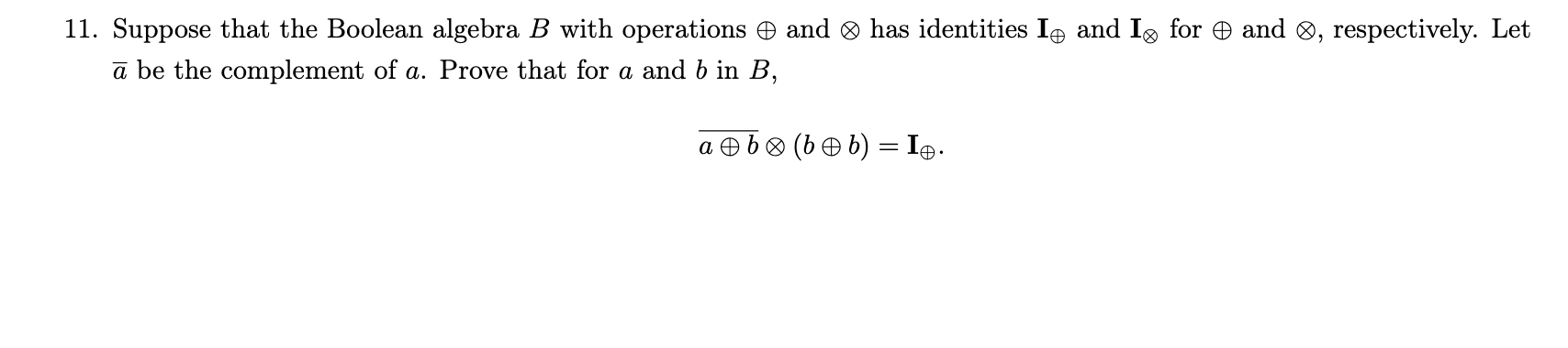 Solved 11. Suppose that the Boolean algebra B with | Chegg.com