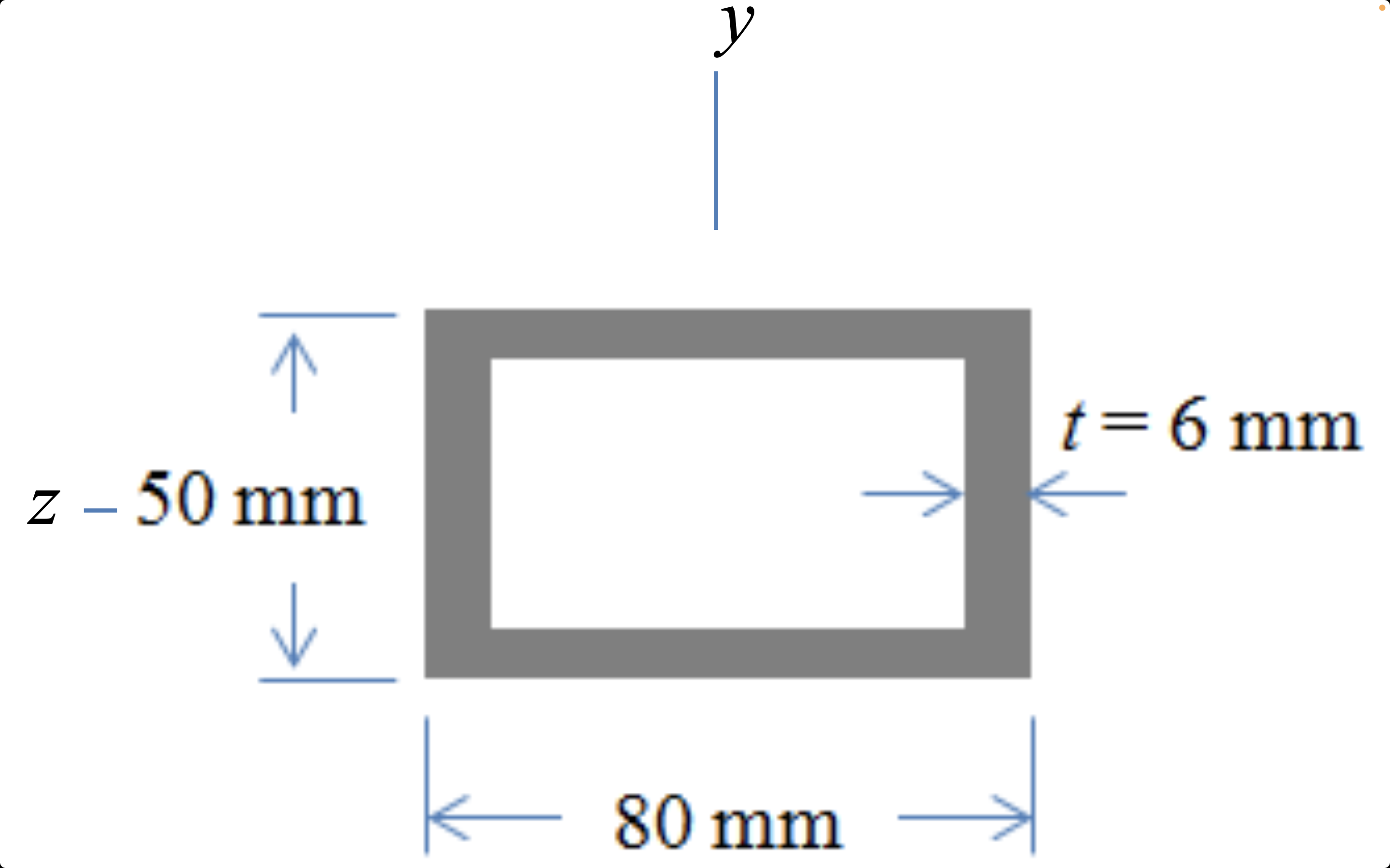 Solved The cross-sectional area of a steel tube has the | Chegg.com