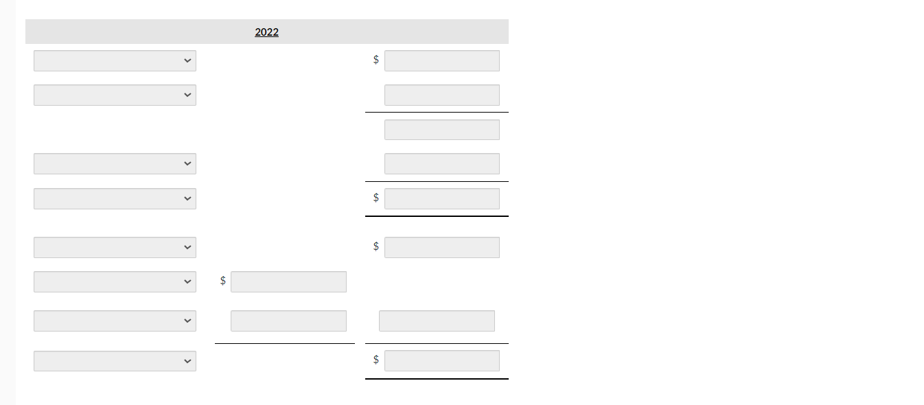 Solved enter 0. Do not leave any field blank. If an amount | Chegg.com