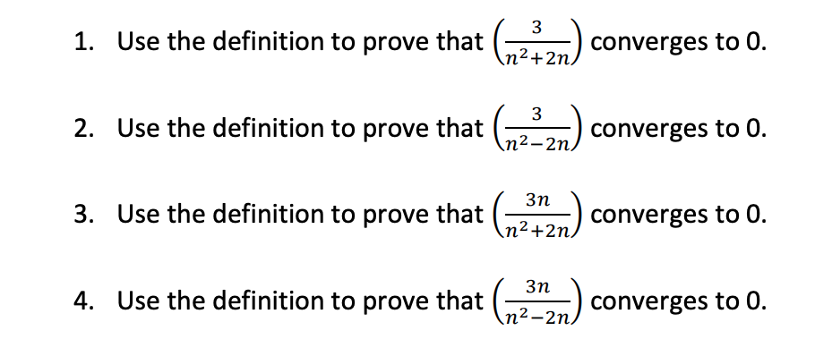 Solved 2 1. Use the definition to prove that (lion) | Chegg.com