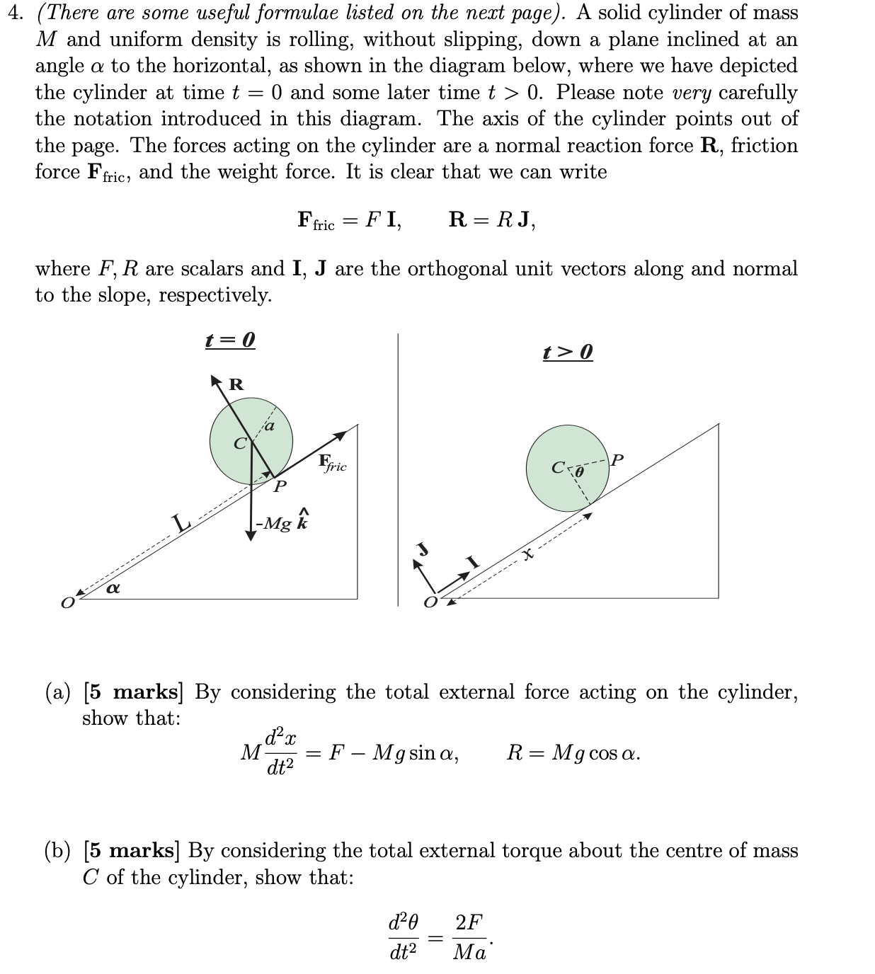 Solved 4. (There are some useful formulae listed on the next | Chegg.com