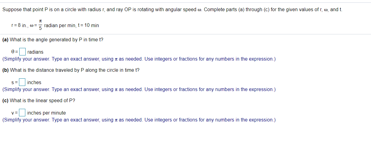 Solved Suppose that point P is on a circle with radius r, | Chegg.com