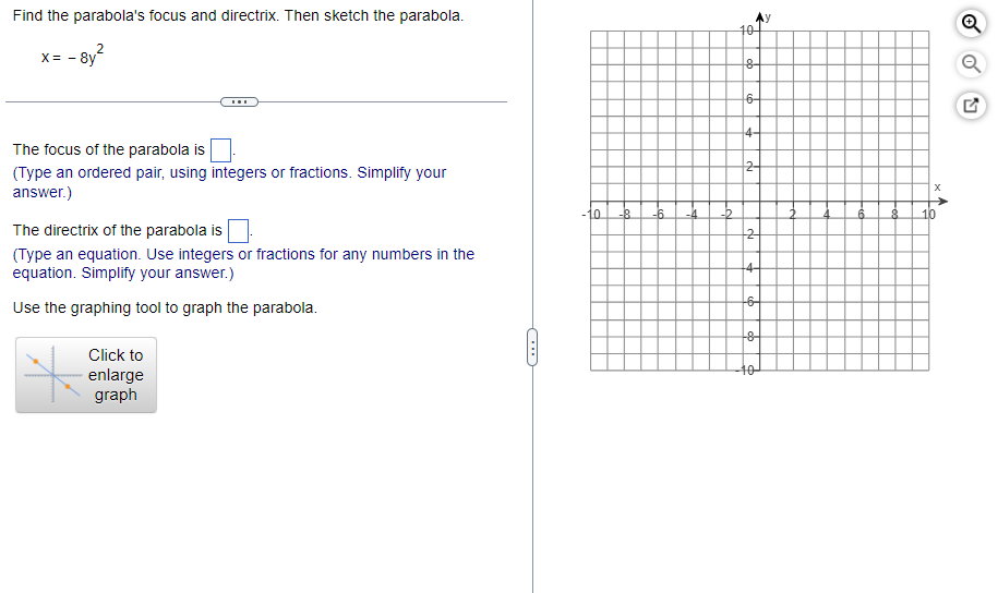 Solved Find the parabola's focus and directrix. Then sketch | Chegg.com
