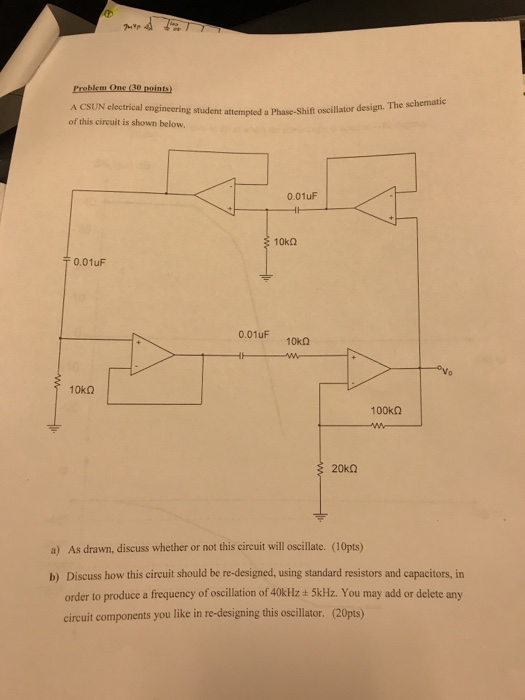 Solved 4 Problem One 30 noints A CSUN electrical engineering | Chegg.com