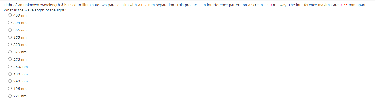 Solved Light of an unknown wavelength 2 is used to | Chegg.com