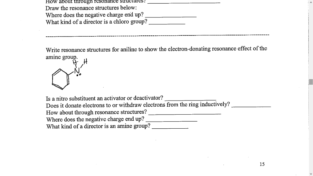 Solved Write the resonance structures for nitrobenzene to | Chegg.com