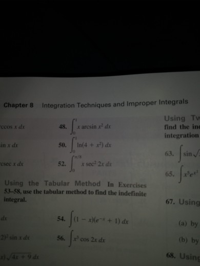 Solved Ch Integration Techniques and Improper Integrals | Chegg.com