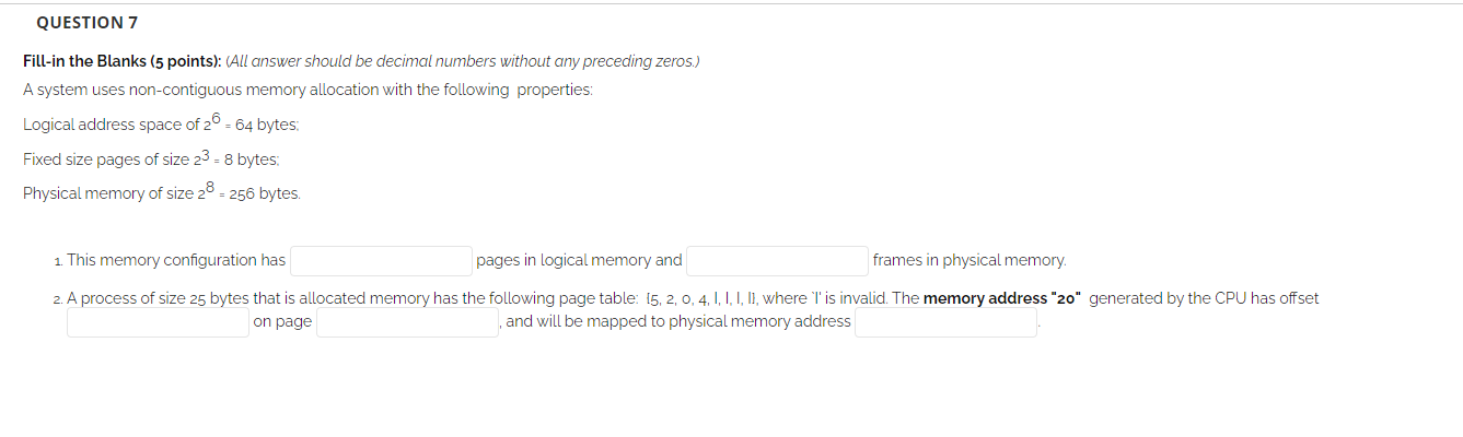 Solved (All answer should be decimal numbers without | Chegg.com