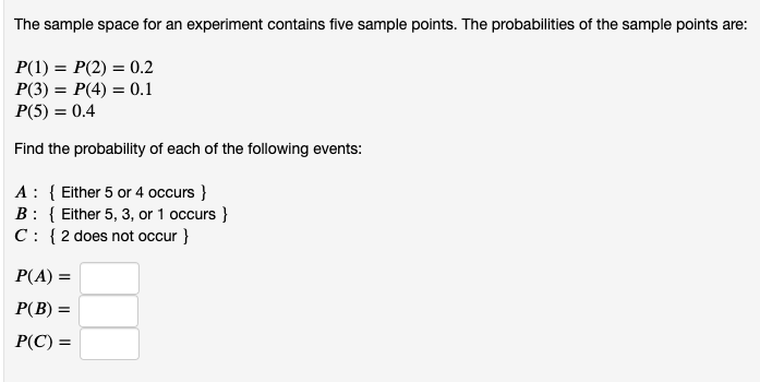 Solved The sample space for an experiment contains five | Chegg.com