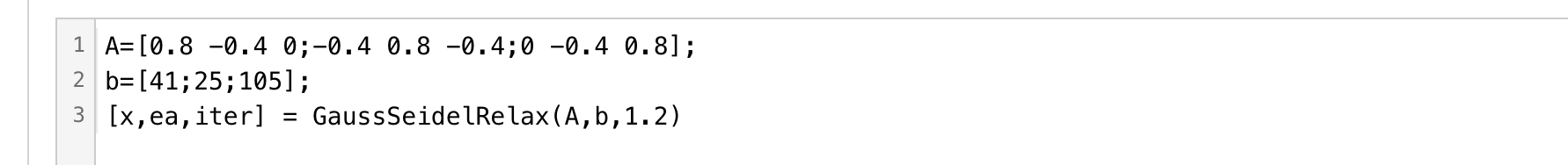 Solved Develop your own M-file function for Gauss-Seidel | Chegg.com