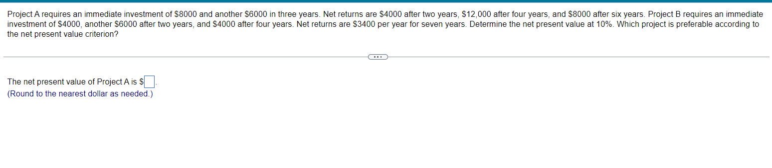 Solved the net present value criterion? The net present | Chegg.com