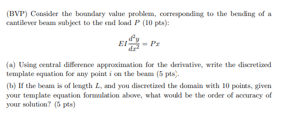 Solved (BVP) Consider the boundary value problem, | Chegg.com