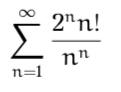 Solved ∑n=1∞2nn!nn ﻿Determine whether this serie converges | Chegg.com
