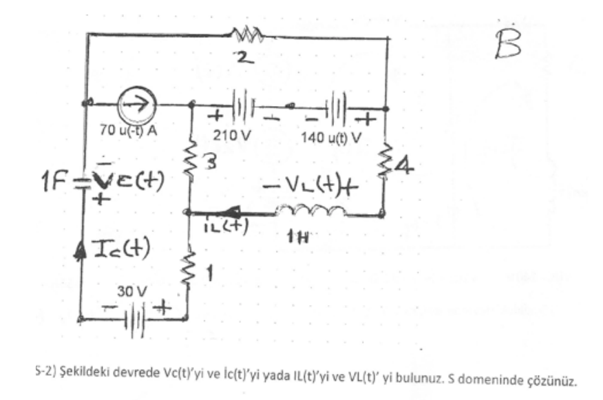 Solved Find the Vc(t) ﻿and İc(t) ﻿or Il(t) ﻿and Vl(t) ﻿in s | Chegg.com
