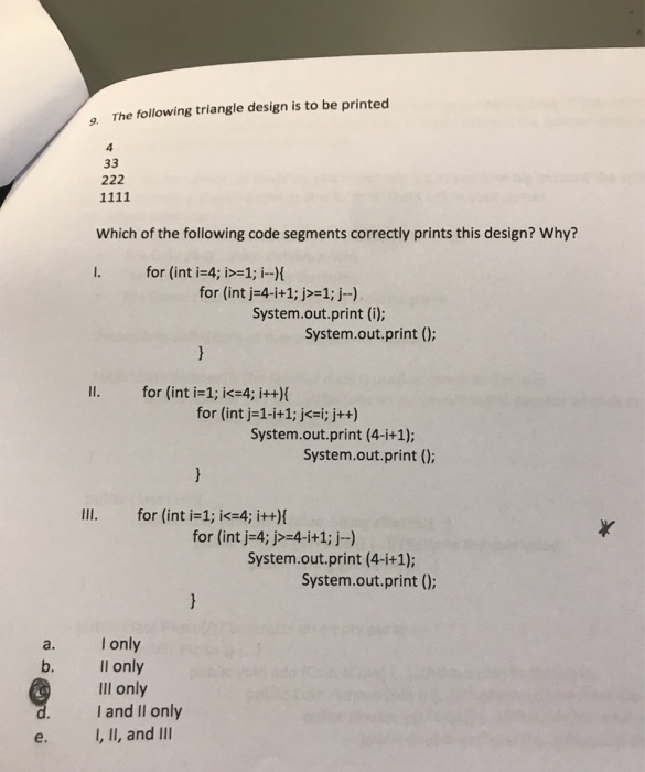 Solved The following triangle design is to be printed 9. | Chegg.com