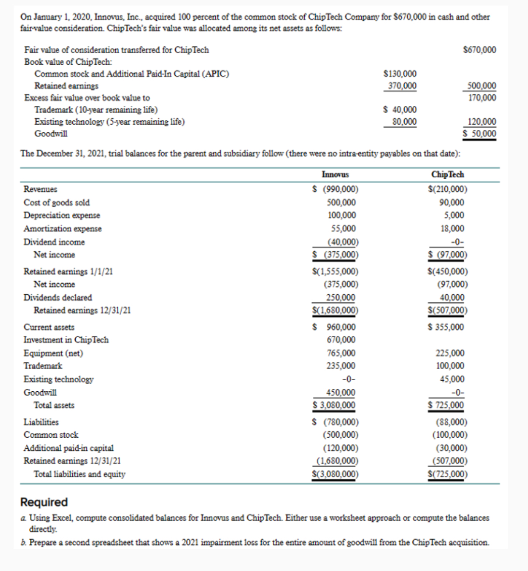 Solved Only Part A : \table[[,Consolidation | Chegg.com