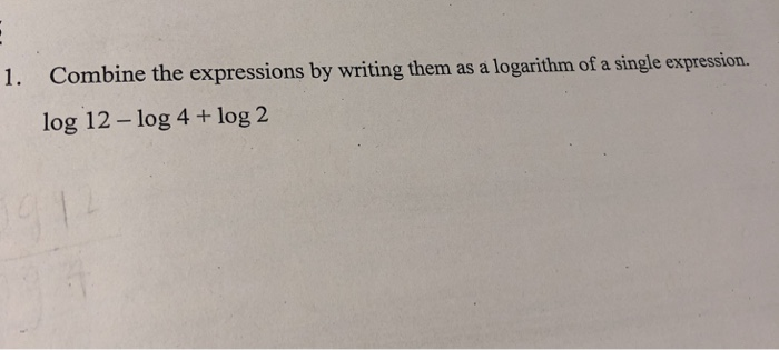 Solved 1. Combine the expressions by writing them as a | Chegg.com