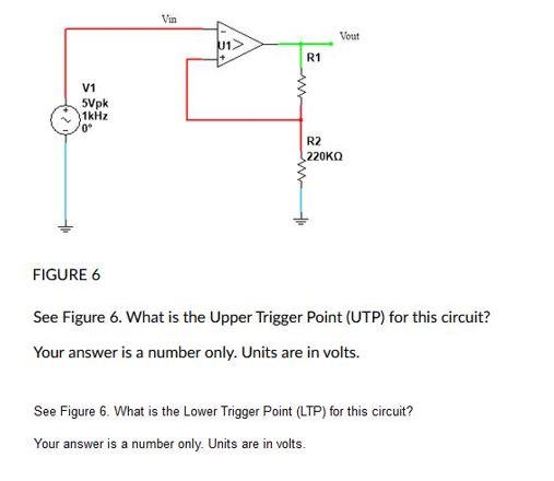 Solved Vin Vout 5 R1 V1 5Vpk 1kHz 0° R2 220KΩ FIGURE 6 See | Chegg.com