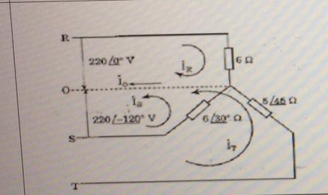 Solved In this 3 phase system,find the current in the | Chegg.com