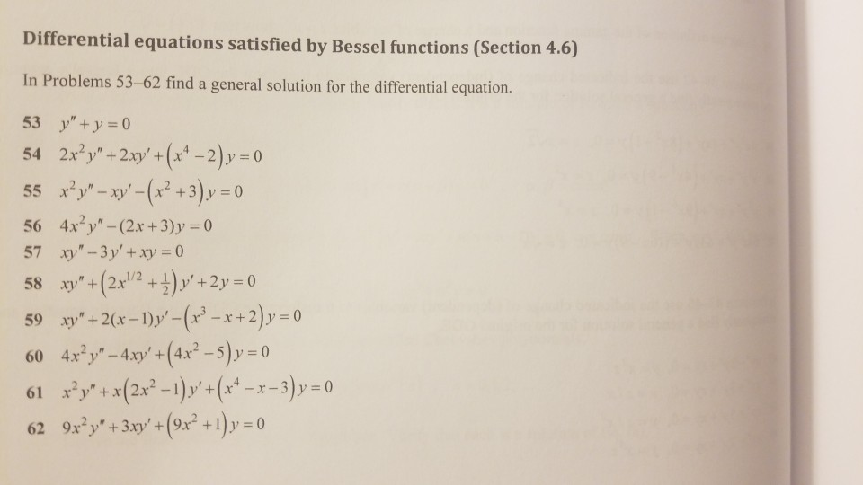Solved Differential equations satisfied by Bessel functions | Chegg.com
