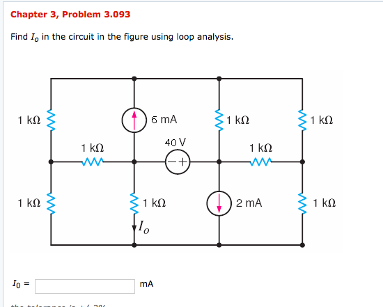 Solved Chapter 3, Problem 3.078 Find Io in the circuit in | Chegg.com