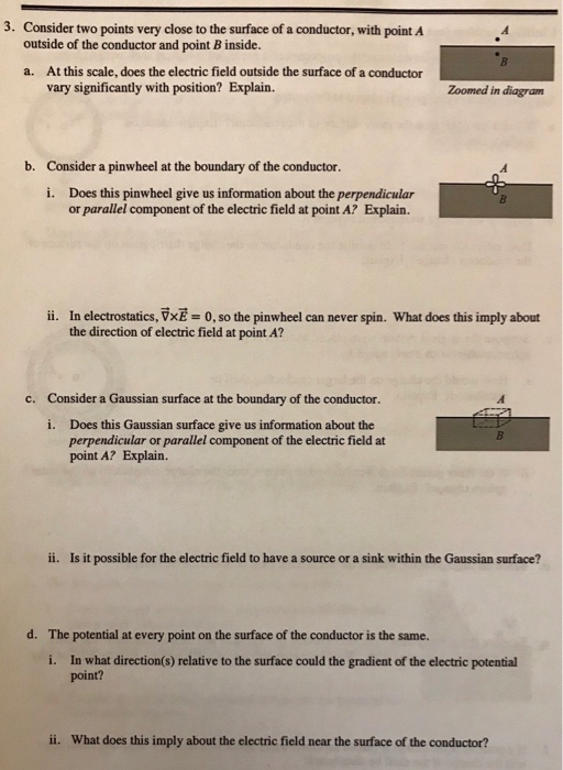 Solved 3. Consider two points very close to the surface of a | Chegg.com