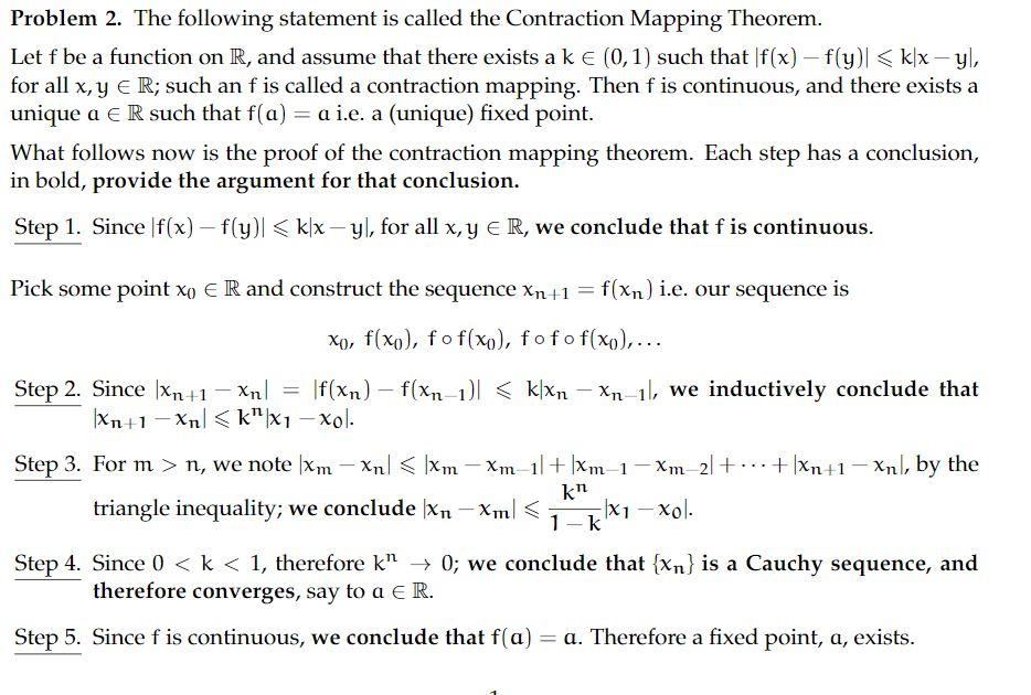 Solved Problem 2. The following statement is called the | Chegg.com