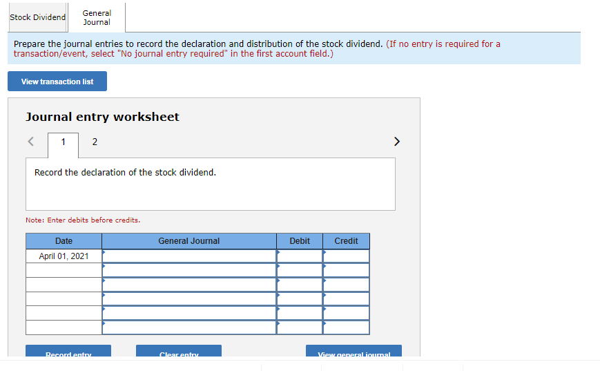 Solved Exercise 18-19 (Algo) Stock dividend [LO18-8] The | Chegg.com