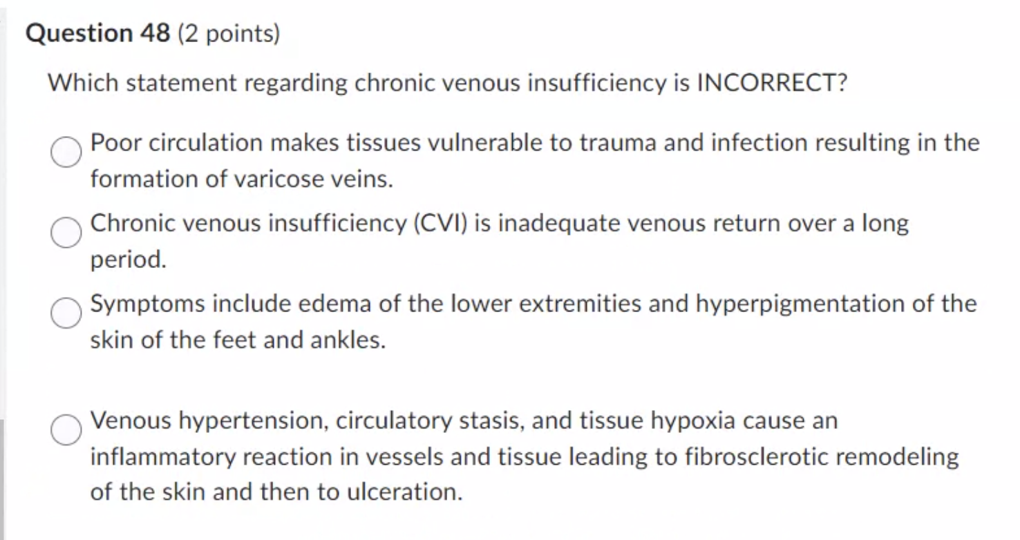 Solved Question 48 (2 points) Which statement regarding | Chegg.com