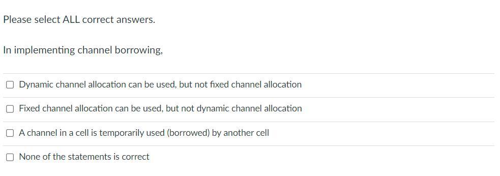 Solved Please select ALL correct answers. In implementing | Chegg.com