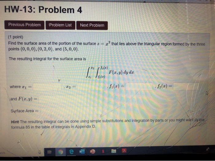 Solved HW-13: Problem 4 Previous Problem Problem List Next | Chegg.com
