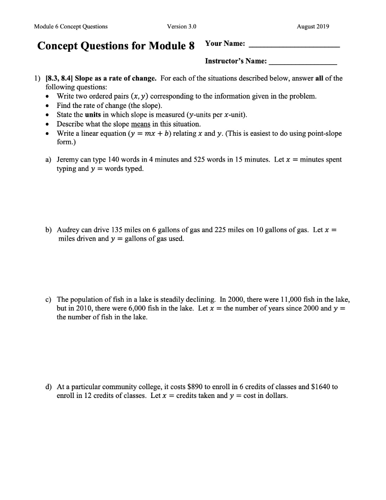 Solved Module 6 Concept Questions Version 3.0 August 2019 | Chegg.com
