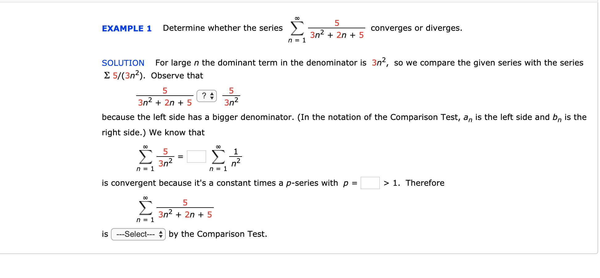 Solved EXAMPLE 1 Determine whether the series - converges or | Chegg.com