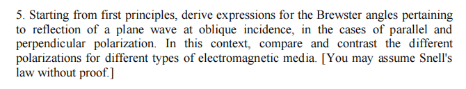 Solved 5. Starting from first principles, derive expressions | Chegg.com