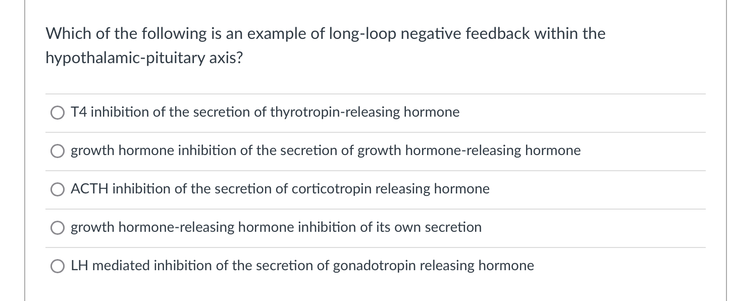 Which of the following is an example of long-loop | Chegg.com