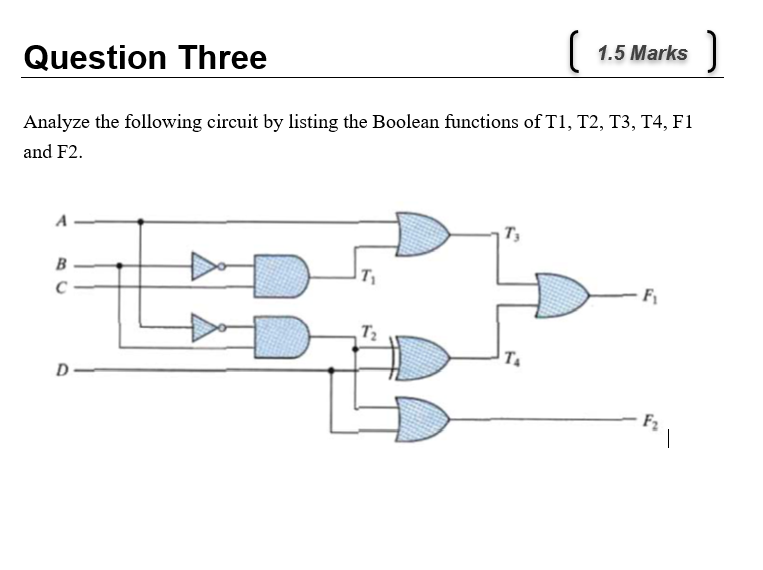 Solved Analyze the following circuit by listing the Boolean | Chegg.com