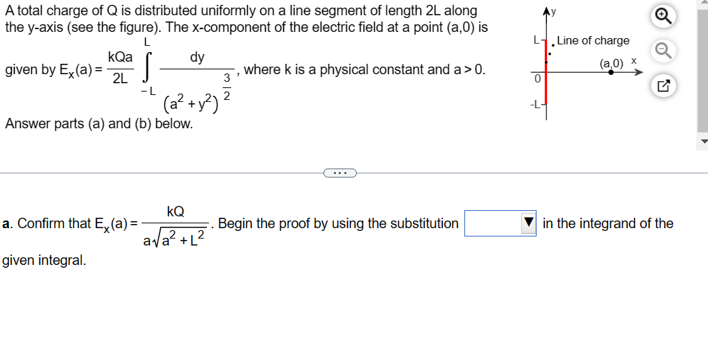 Solved A total charge of Q is distributed uniformly on a | Chegg.com