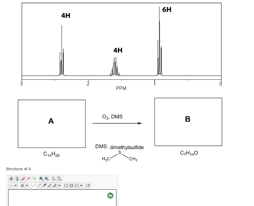 Solved A compound with a molecular formula of C7H14O has how | Chegg.com