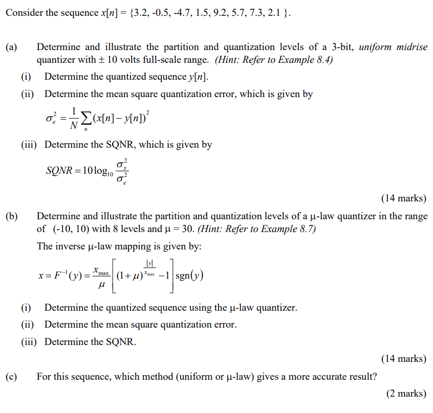 Solved Consider the sequence x[n] = {3.2,-0.5, -4.7, 1.5, | Chegg.com